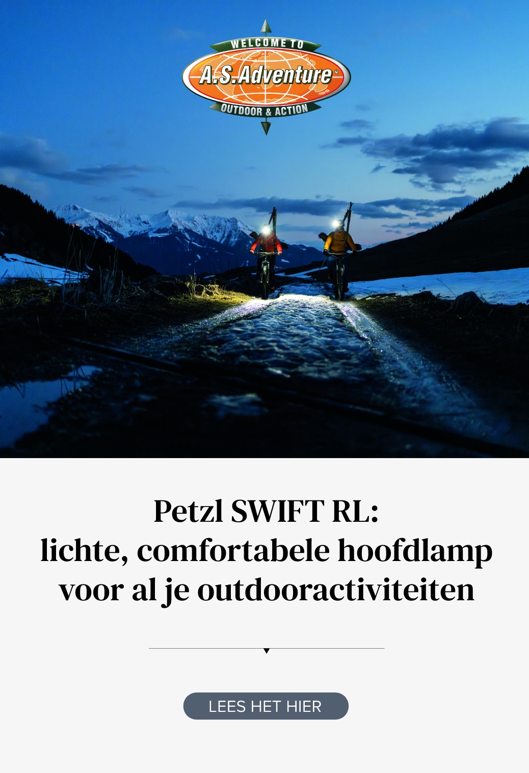 Petzl SWIFT RL, de slimste outdoorhoofdlamp | A.S.Adventure